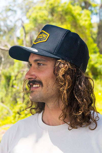 Explore Script Patch Trucker Hat - Black/Orange – The Explore Life