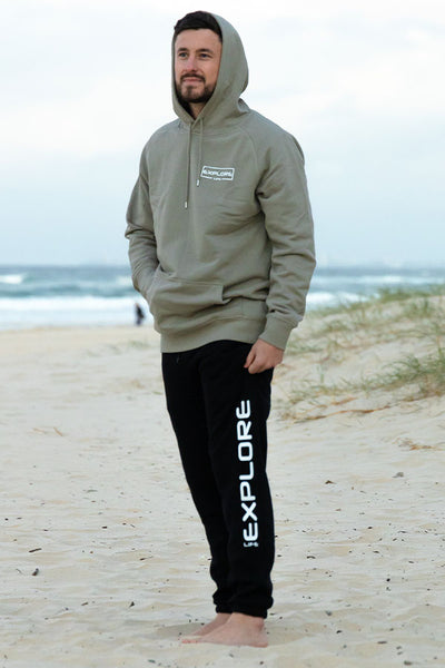 Explore Stretch Logo Track Pants - Black – The Explore Life